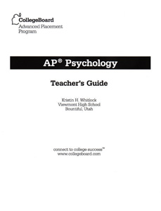 TEACHER'S GUIDE TO ADVANCED PLACEMENT COURSES IN PSYCHOLOGY - Social ...