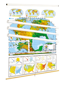SCULPTURAL RELIEF CONTINENTS AND REGIONS MAP SERIES - Social Studies