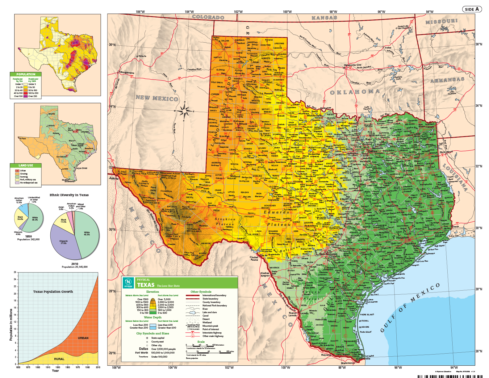 TEXAS DESK MAP - Social Studies